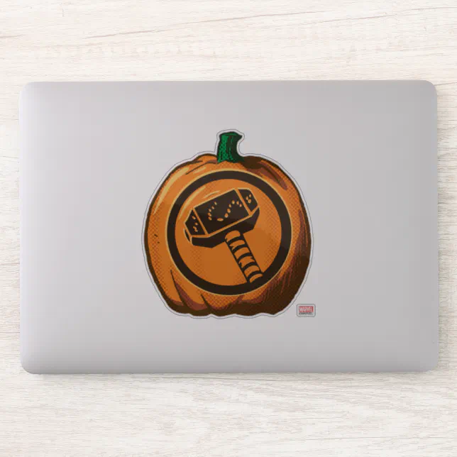 Classic Thor Logo Jack-o-lantern Sticker | Zazzle
