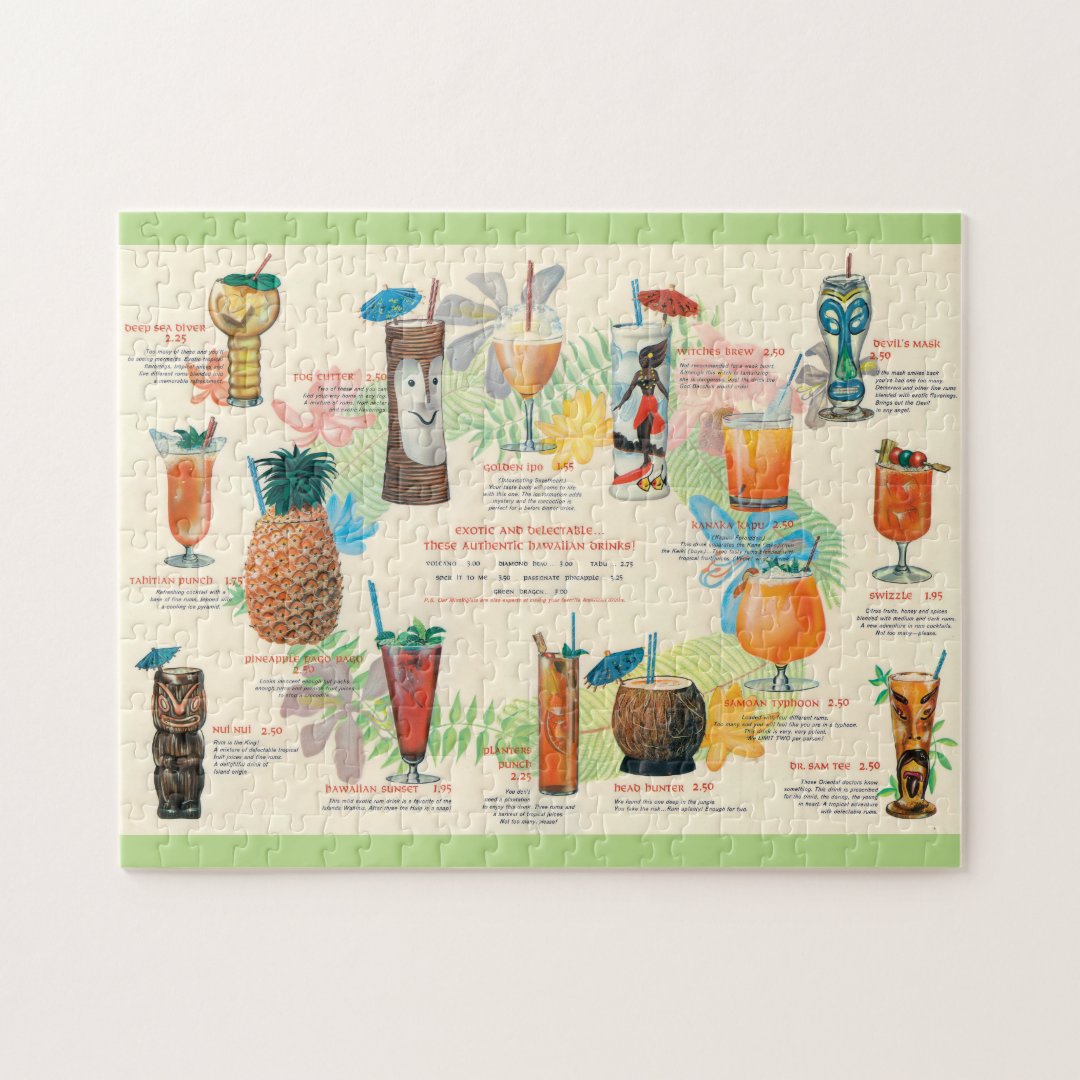 Classic Tiki Menu Jigsaw Puzzle | Zazzle