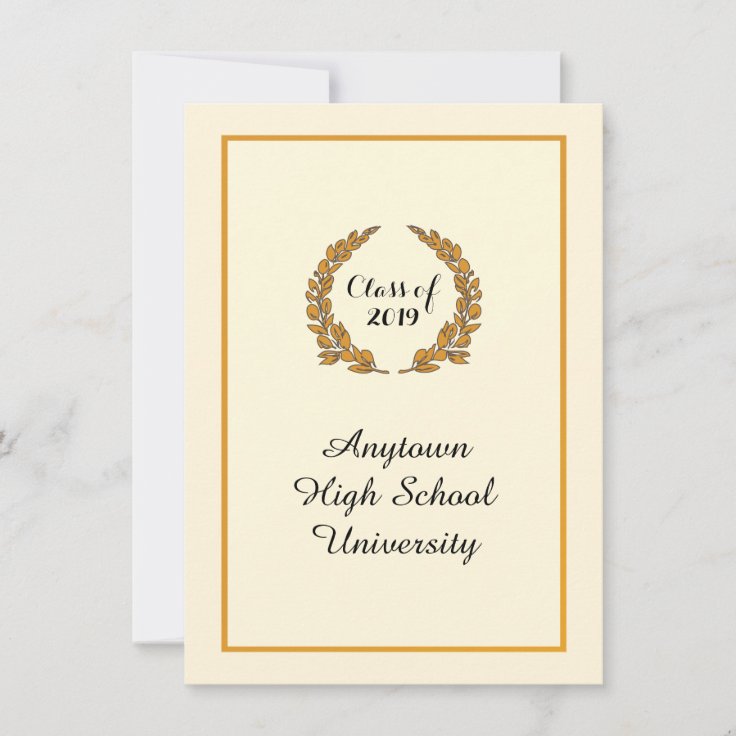 Classic Traditional Style Graduation Announcement | Zazzle