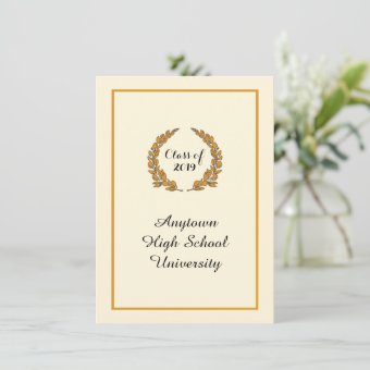 Classic Traditional Style Graduation Announcement | Zazzle