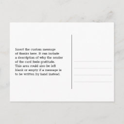 Classic, Traditional "Thank You!" Postcard | Zazzle