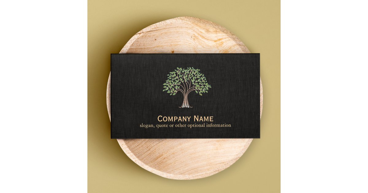 Classic Tree Logo Business Card | Zazzle