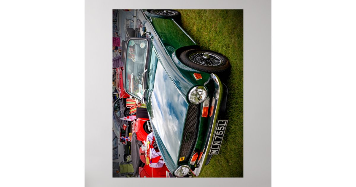 Classic Triumph TR6 sports car Poster | Zazzle