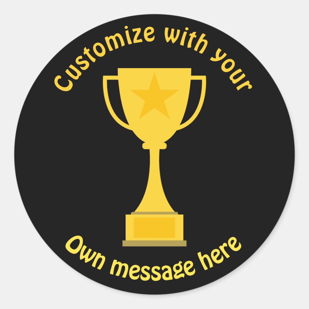 Classic Trophy Classic Round Sticker | Zazzle