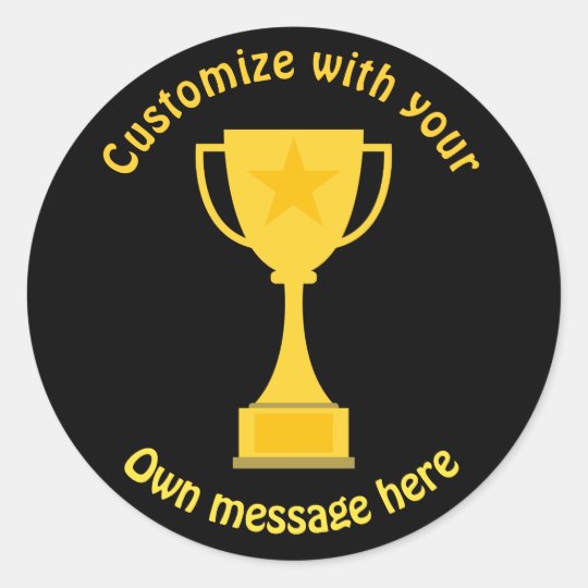 Classic Trophy Classic Round Sticker | Zazzle.com