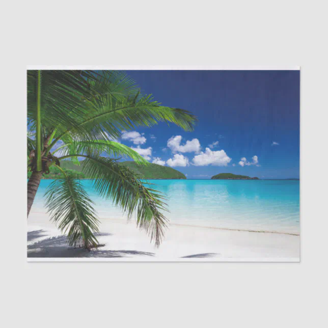 Classic Tropical Island Beach Paradise Tissue Paper | Zazzle