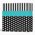 Classic Turquoise Black Recipe Binder | Zazzle