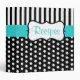 Classic Turquoise Black Recipe Binder | Zazzle