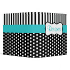 Classic Turquoise Black Recipe Binder | Zazzle