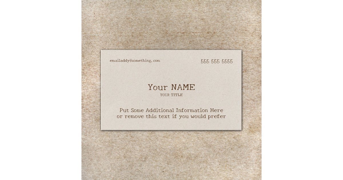 Classic Type Bone Business Card | Zazzle