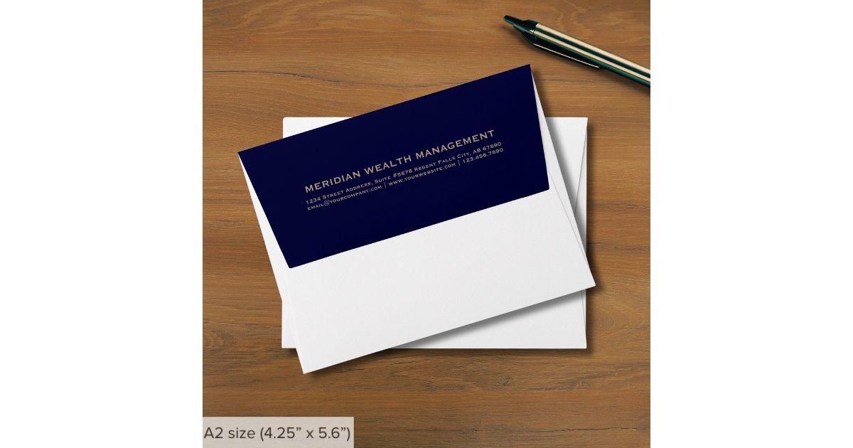 Classic Typography Back Flap Return Address Envelope | Zazzle