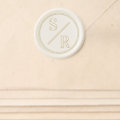 Classic Typography Diagonal Wedding Monogram Wax Seal Sticker | Zazzle