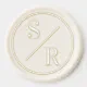Classic Typography Diagonal Wedding Monogram Wax Seal Sticker | Zazzle