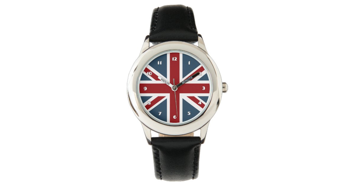 Classic Union Jack Flag Watch | Zazzle