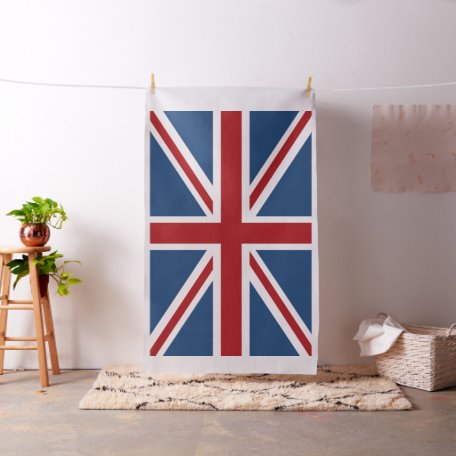 Stained Union Jack UK Flag Fabric | Zazzle.com