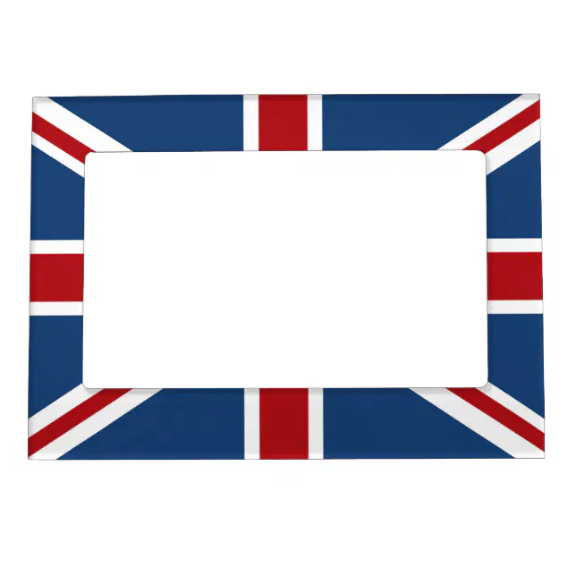 Classic Union Jack UK Flag Magnetic Picture Frame | Zazzle