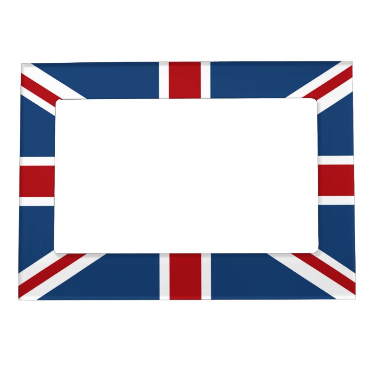Classic Union Jack UK Flag Magnetic Picture Frame | Zazzle