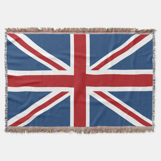 Classic Union Jack UK Flag Throw Blanket | Zazzle
