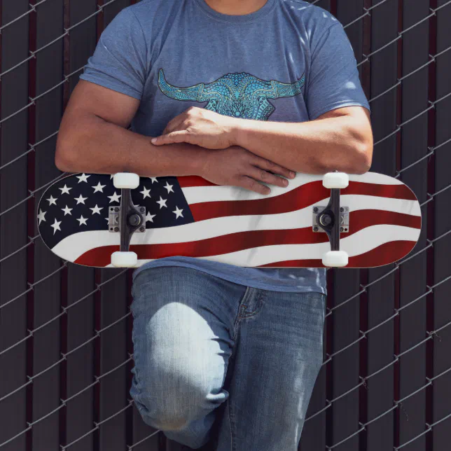 CLASSIC UNITED STATES OF AMERICA FLAG SKATEBOARD | Zazzle