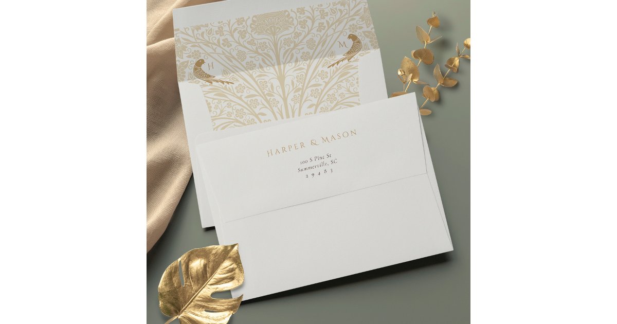 Classic Victorian-Inspired Wedding Envelope | Zazzle