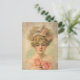 Classic Victorian Lady With Roses Postcard | Zazzle