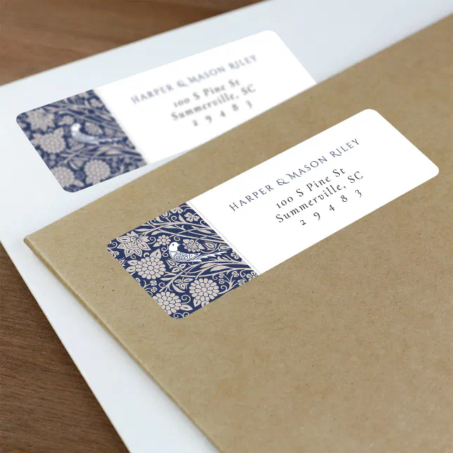 Classic Victorian Wedding Return Address Label | Zazzle