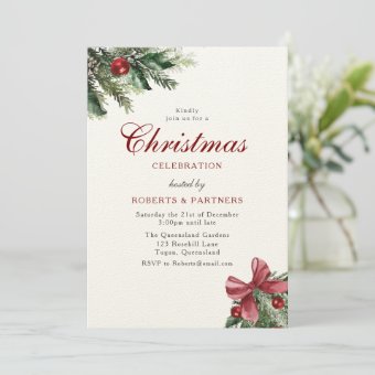 Classic Vintage Elegant Christmas Party Invitation | Zazzle