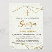 Classic Vintage Gold Baptism Invitation | Zazzle
