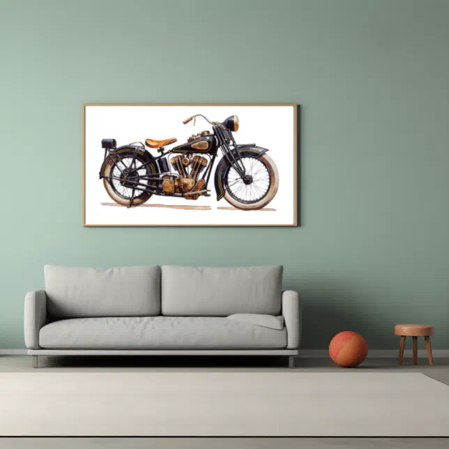 Classic Vintage Motorcycle Poster | Zazzle