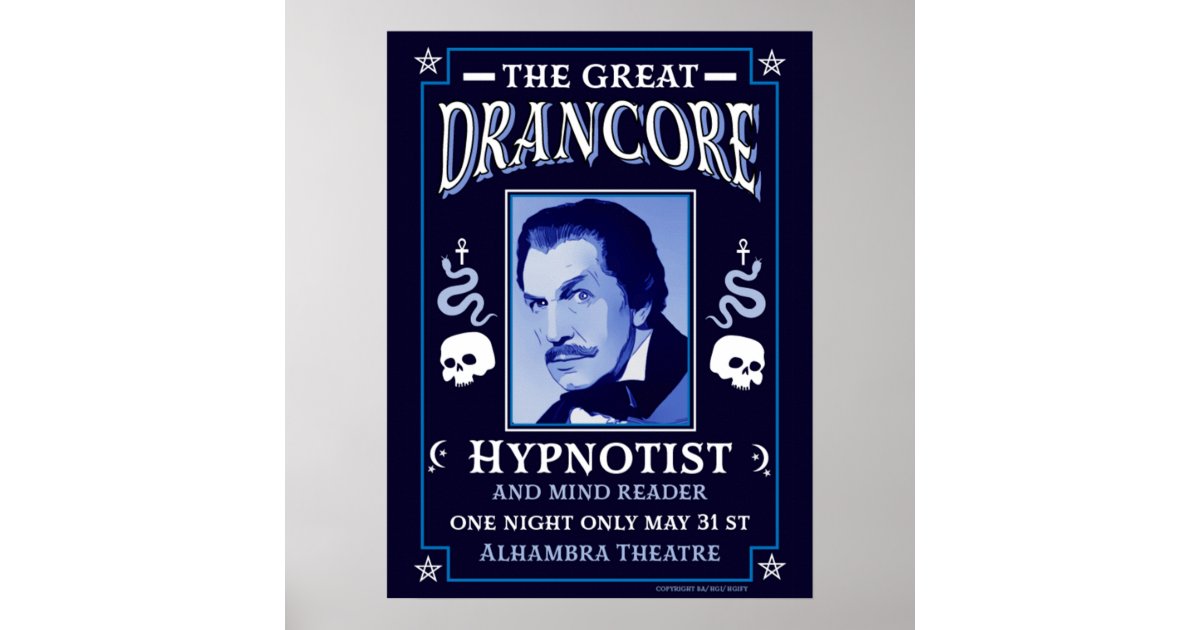 Classic vintage victorian Hypnotist Poster | Zazzle