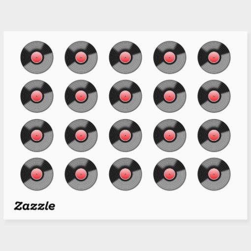 Classic Vinyl LP Record Sticker | Zazzle