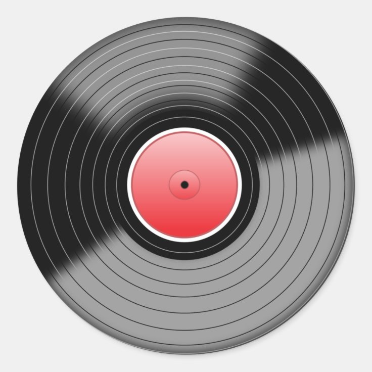 Classic Vinyl LP Record Sticker | Zazzle