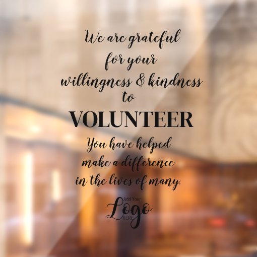 classic volunteer appreciation week sign thanks | Zazzle