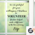 classic volunteer appreciation week sign thanks | Zazzle