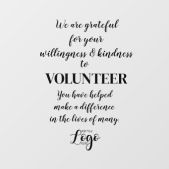 classic volunteer appreciation week sign thanks | Zazzle
