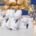 Classic Watercolor Moose Christmas Wrapping Paper | Zazzle
