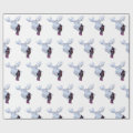 Classic Watercolor Moose Christmas Wrapping Paper | Zazzle