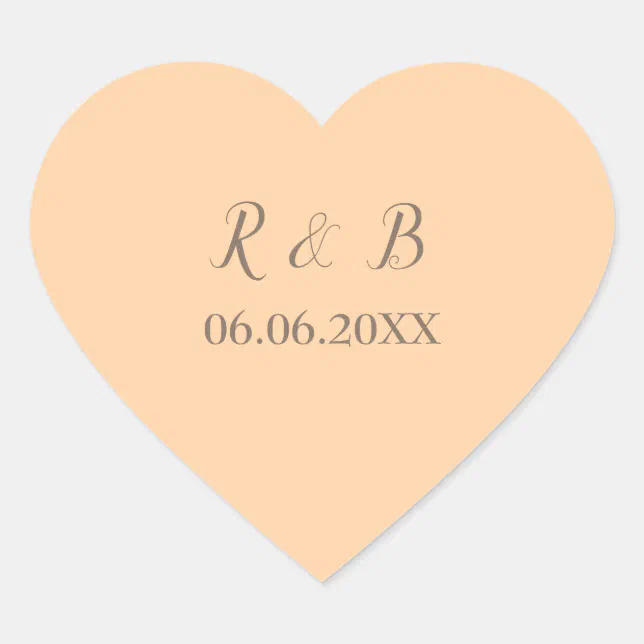 Classic Wedding Heart Sticker | Zazzle