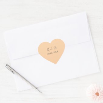 Classic Wedding Heart Sticker | Zazzle