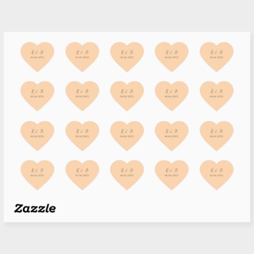 Classic Wedding Heart Sticker | Zazzle
