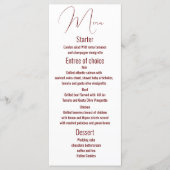 Classic wedding menu template, Modern, script | Zazzle