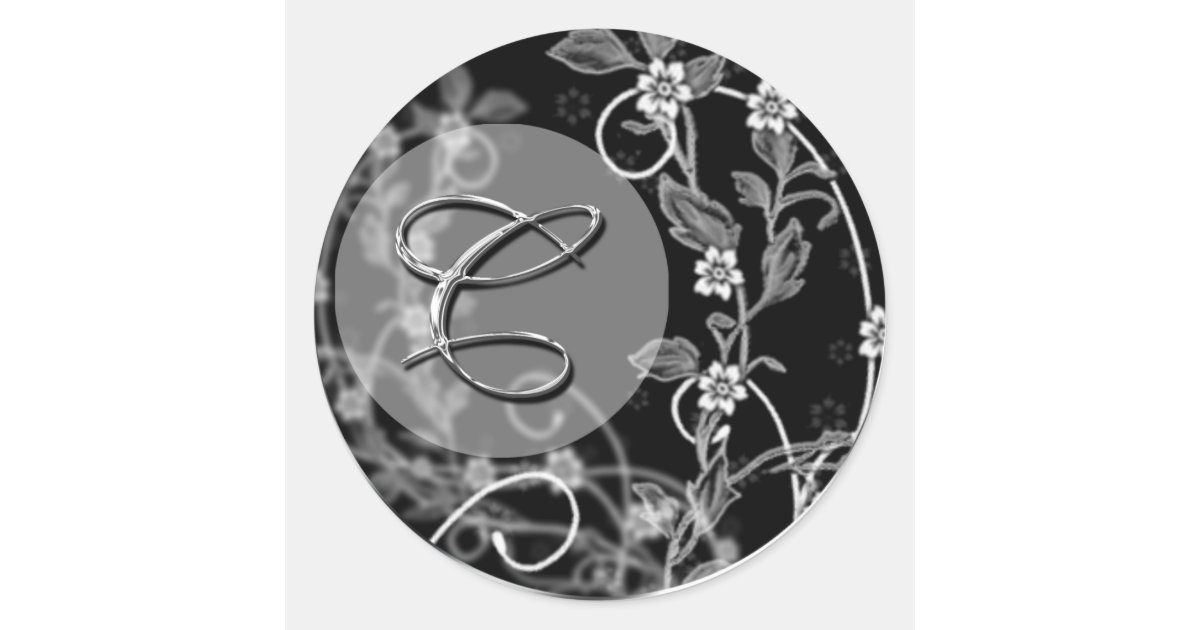 Classic Wedding Monogram Classic Round Sticker | Zazzle