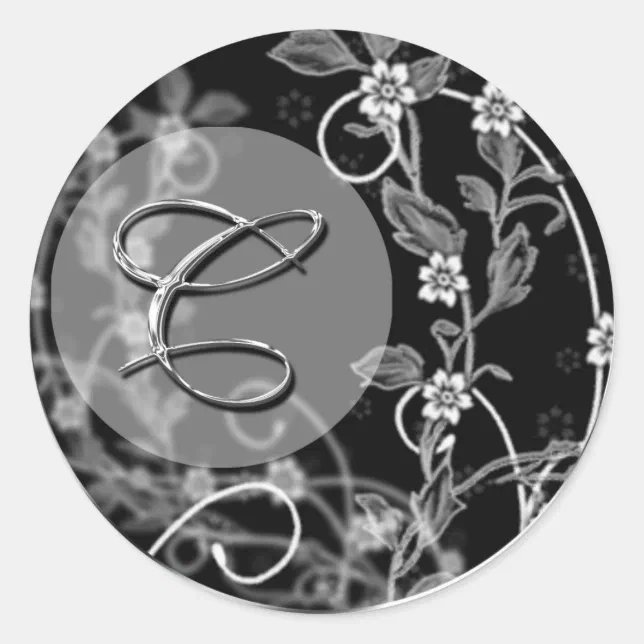 Classic Wedding Monogram Classic Round Sticker | Zazzle