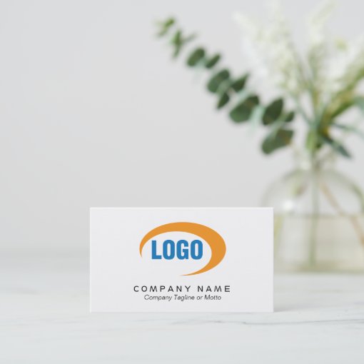 Classic White Business Card With Logo | Zazzle