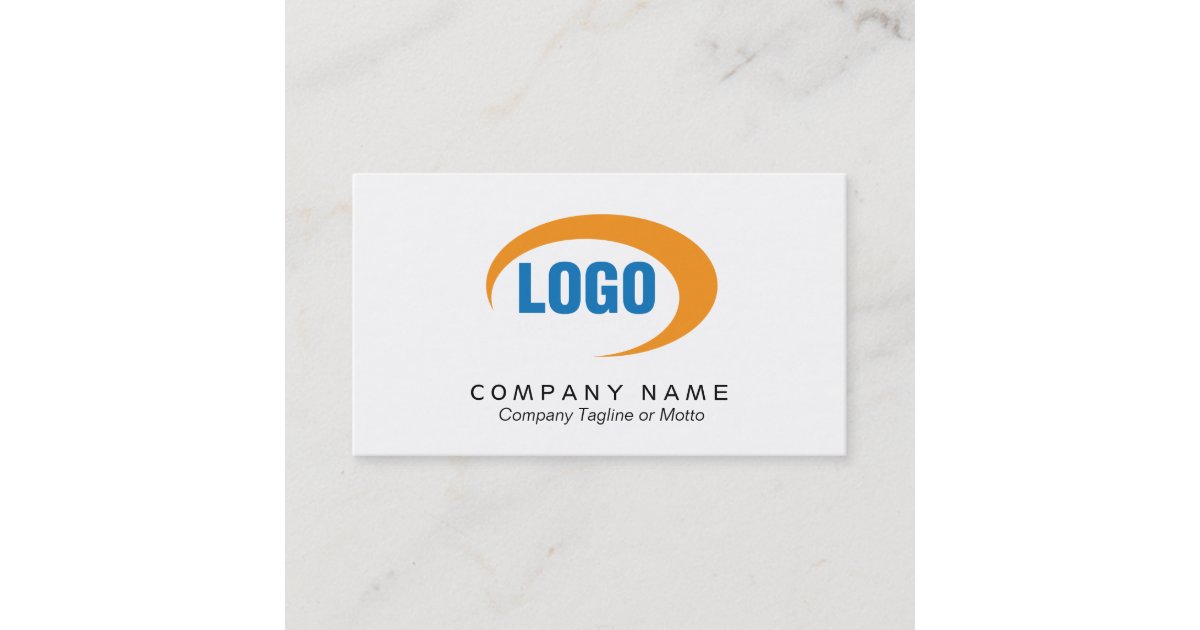 Classic White Business Card With Logo | Zazzle