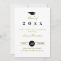 Classic White Graduation Invitation | Zazzle