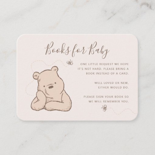 Classic Winnie the Pooh Books for Baby Insert Card | Zazzle