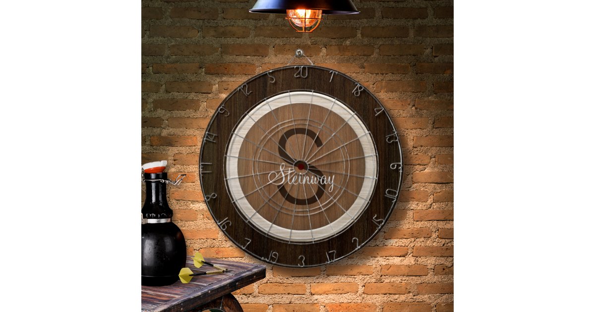 Classic Wood Hue Walnut Baywood Dart Board | Zazzle
