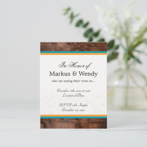 Classic Wood Trim Invitation | Zazzle