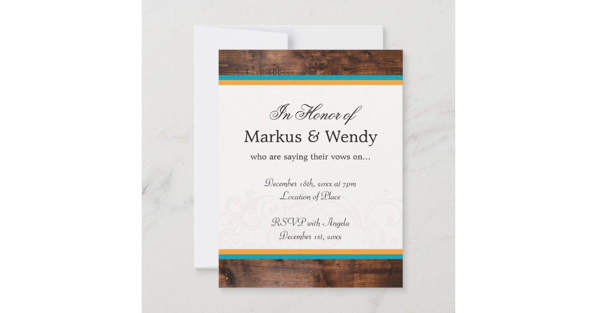 Classic Wood Trim Invitation | Zazzle